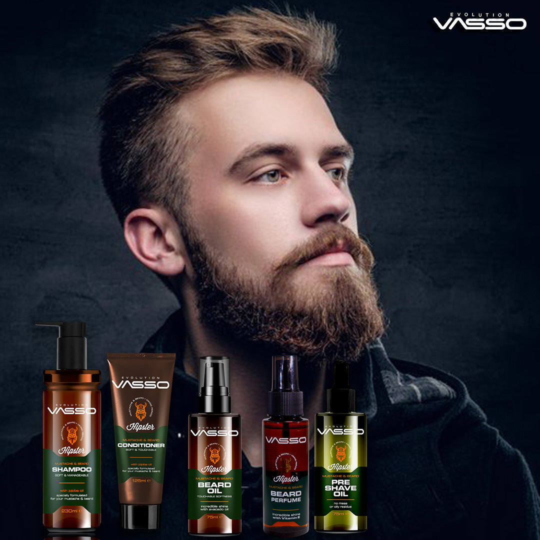 Hipster Beard And Mustache Products Evolution Vasso